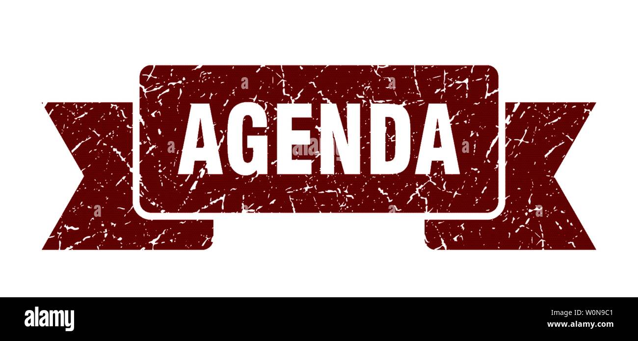 agenda grunge ribbon. agenda sign. agenda banner Stock Vector Image ...
