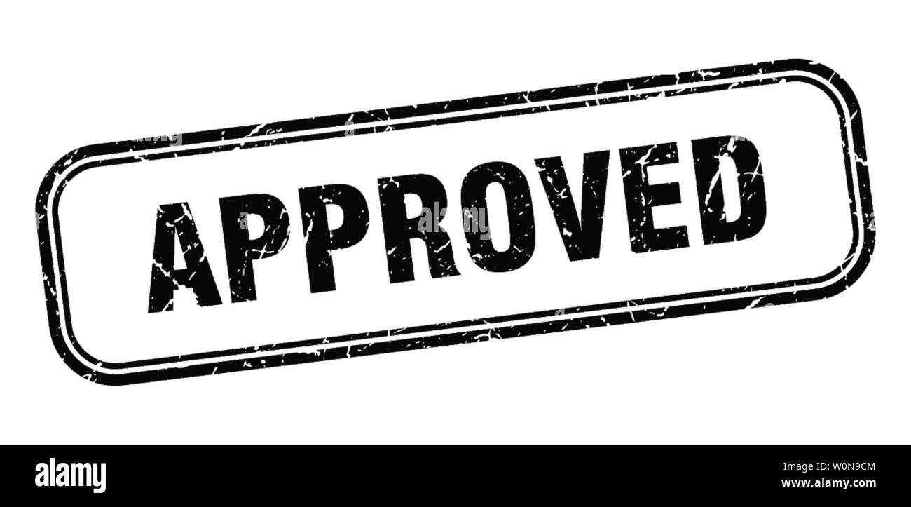 approved stamp. approved square grunge sign. approved Stock Vector ...