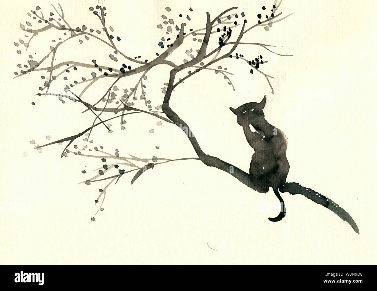 Summer Close-up Ecological Tintin Cat Leisurely Waiting Stock Photo - Alamy