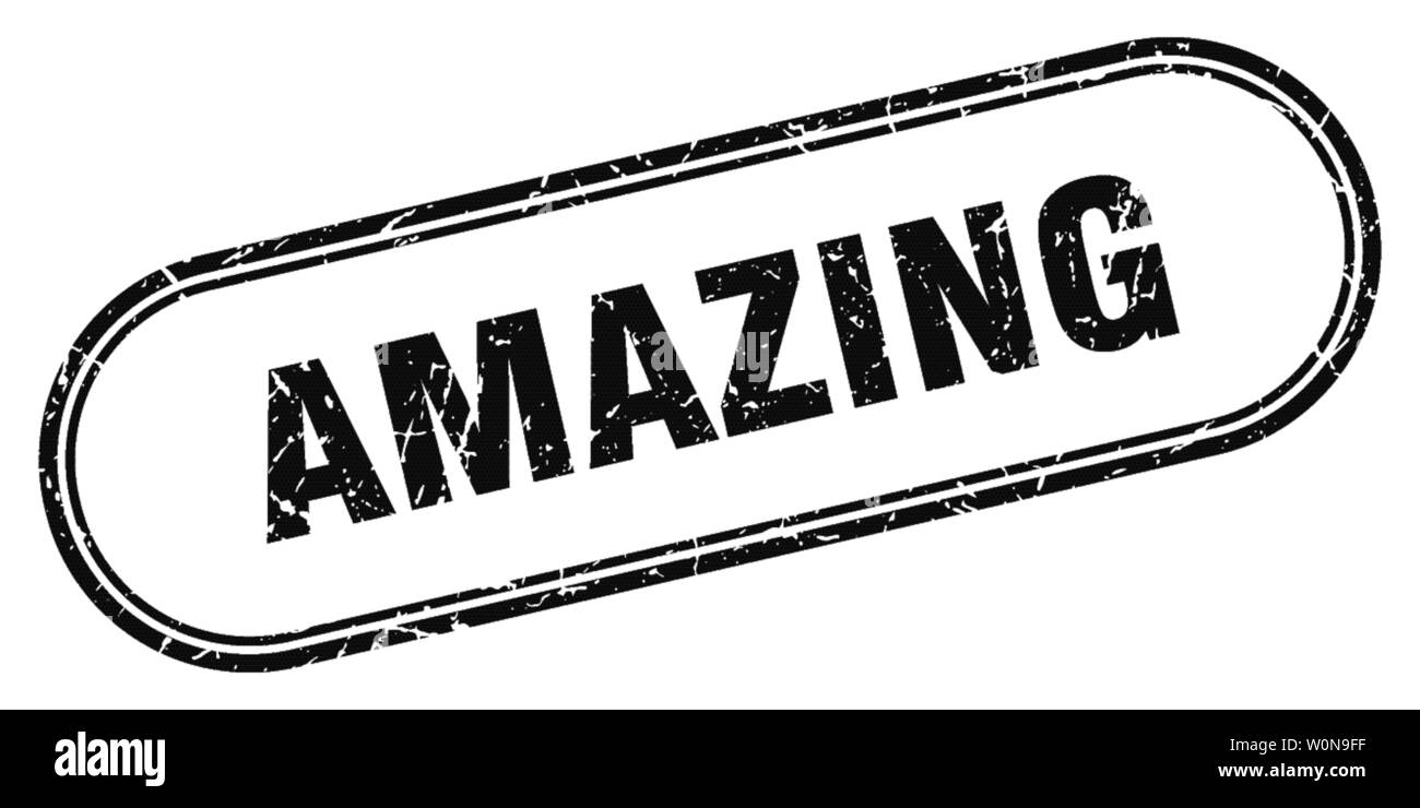 amazing stamp. amazing square grunge sign. amazing Stock Vector Image ...