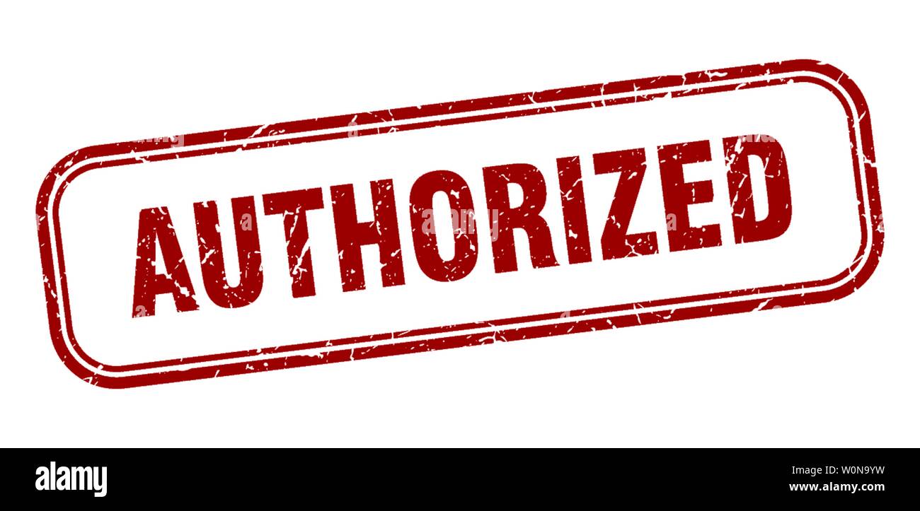 authorized stamp. authorized square grunge sign. authorized Stock ...