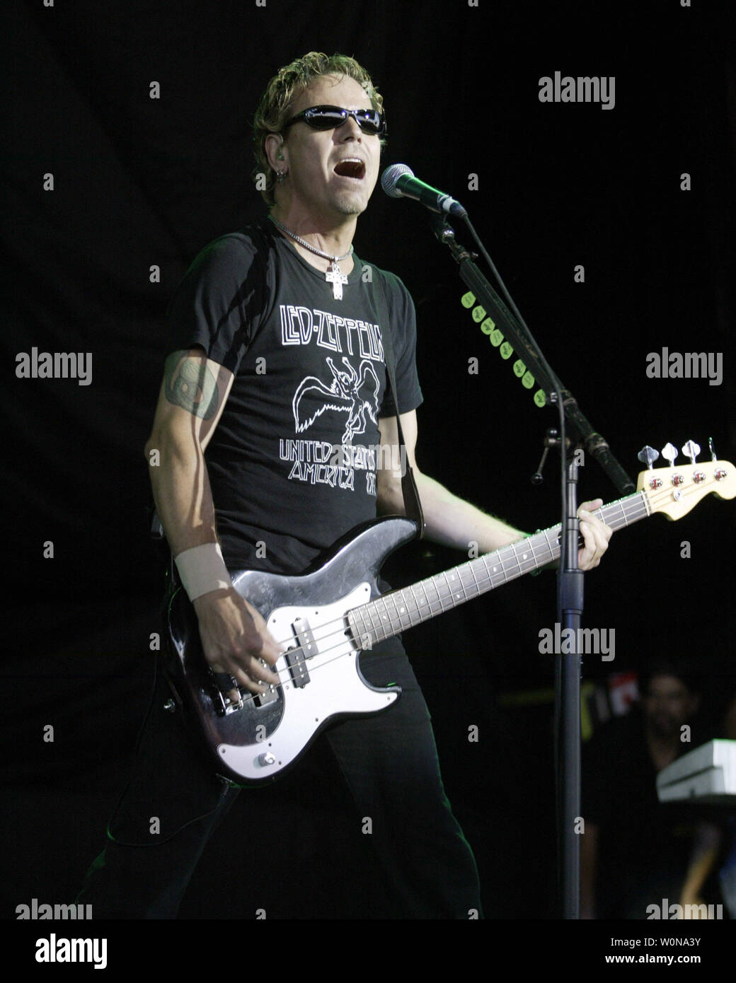 Bobby Dall with Poison performs in concert, at the Sound Advice ...