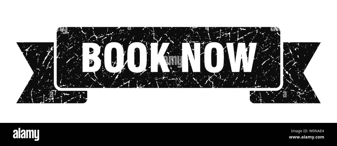 book now grunge ribbon. book now sign. book now banner Stock Vector ...