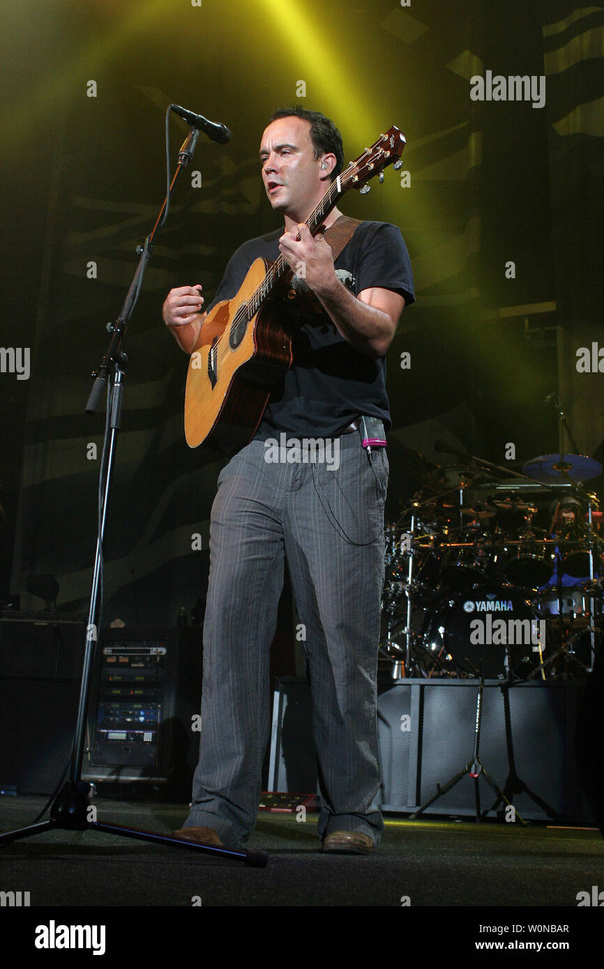 Dave Matthews with The Dave Matthews Band performs in concert at the ...