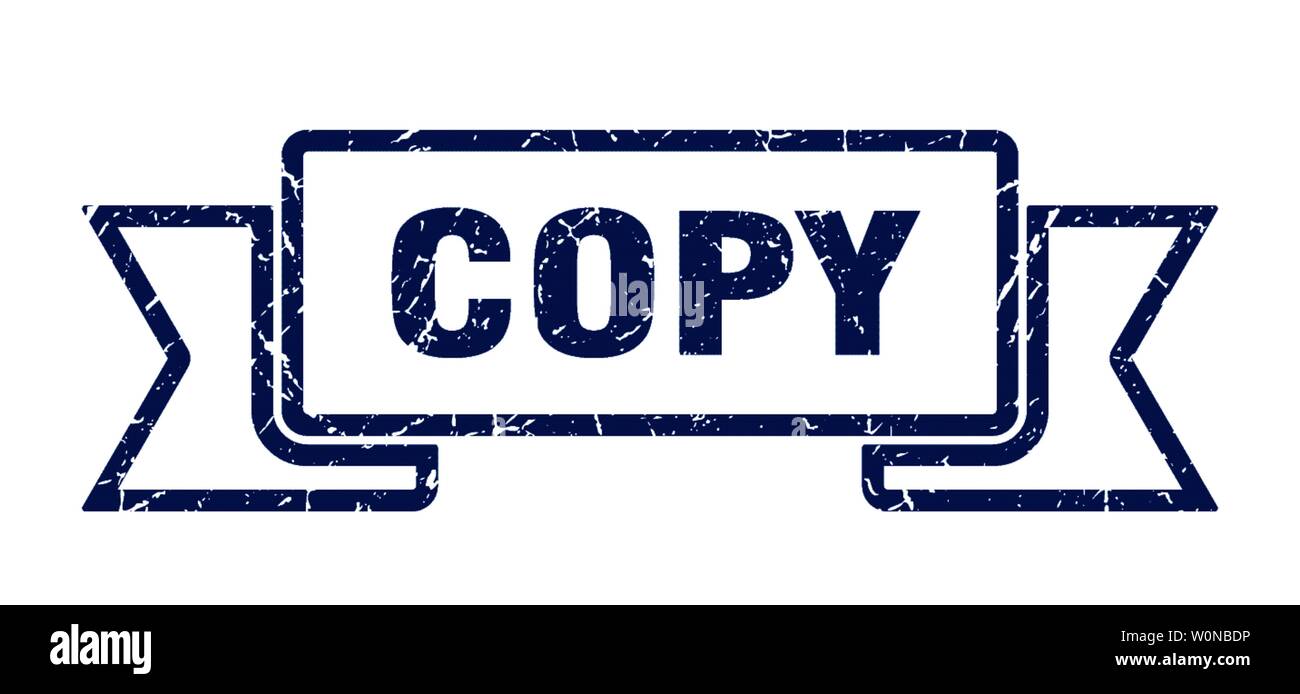 copy grunge ribbon. copy sign. copy banner Stock Vector Image & Art - Alamy