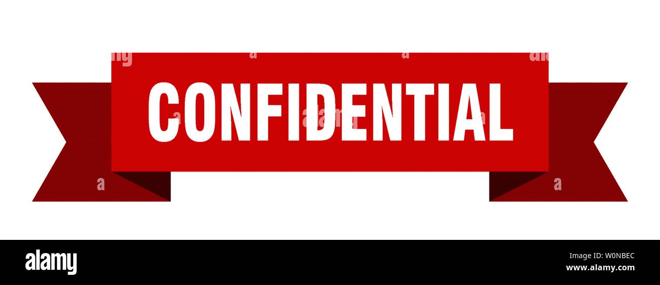 confidential ribbon. confidential isolated sign. confidential banner ...