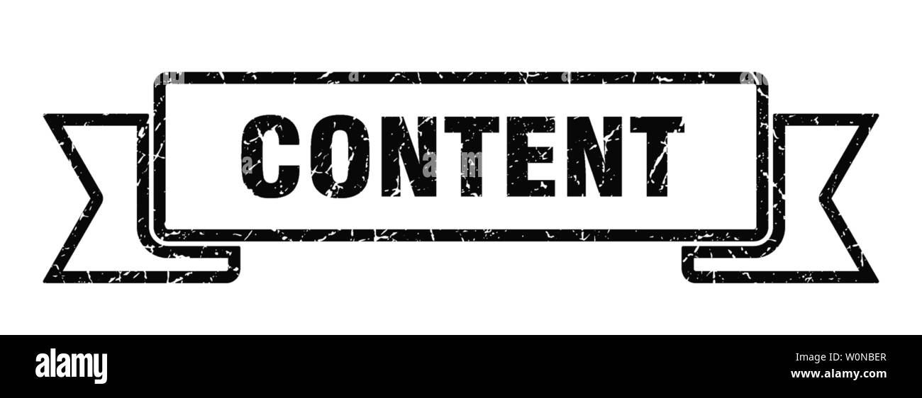 content grunge ribbon. content sign. content banner Stock Vector Image ...