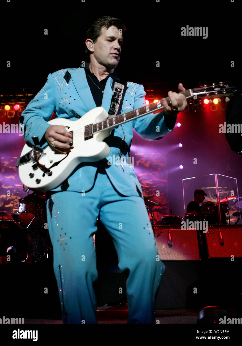 Chris Isaac performs in concert at the Mizner Park Amphitheater in Boca ...