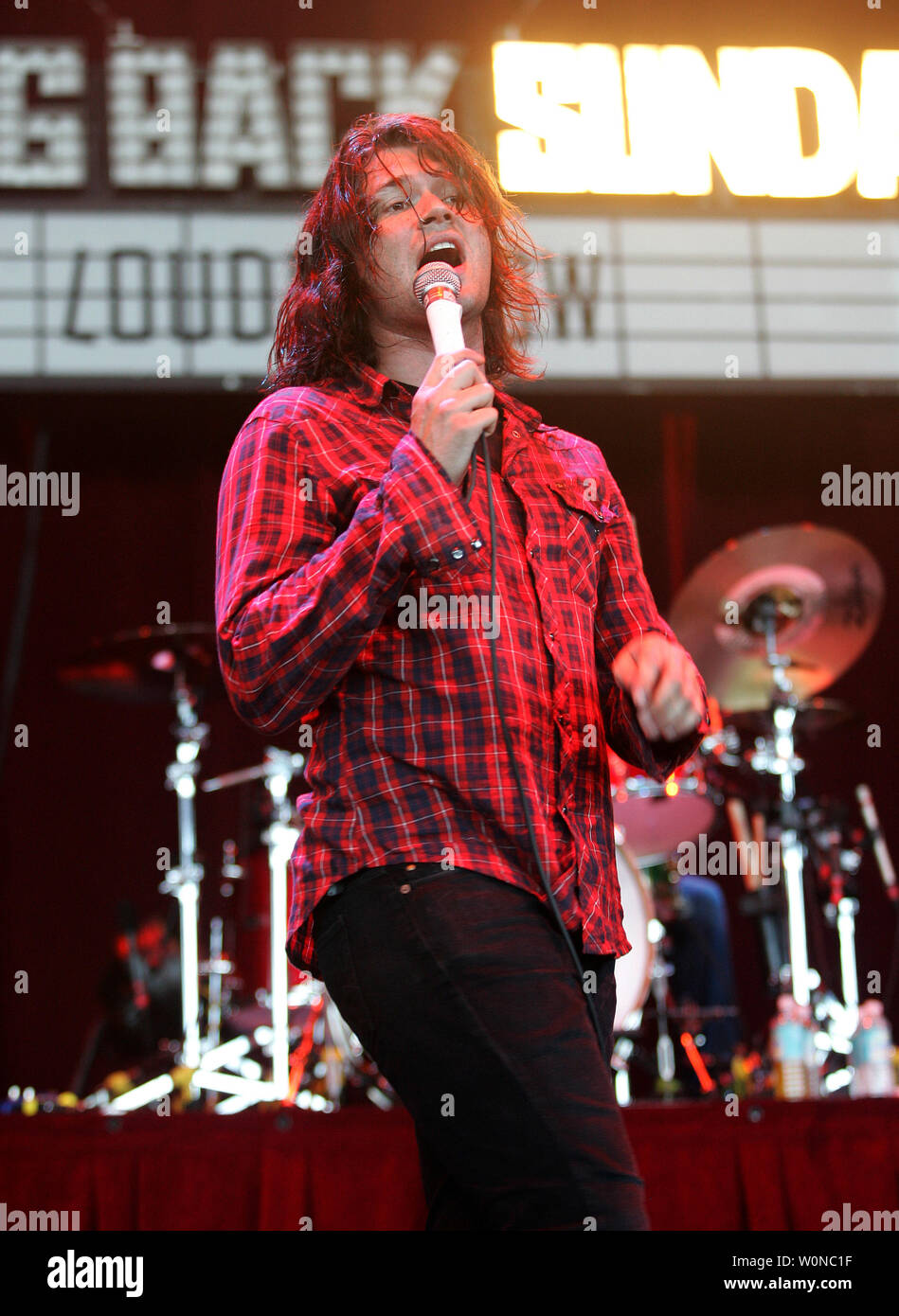 Adam Lazzara with Taking Back Sunday performs in concert during the ...
