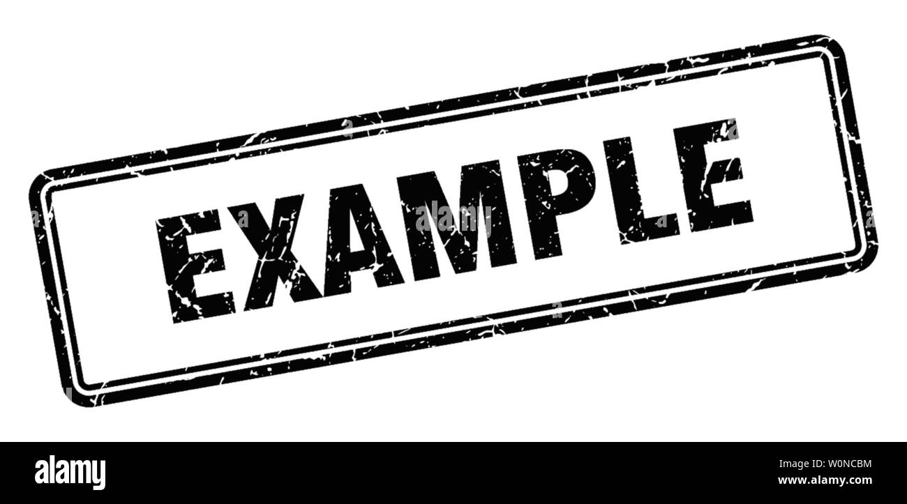 example stamp. example square grunge sign. example Stock Vector Image ...