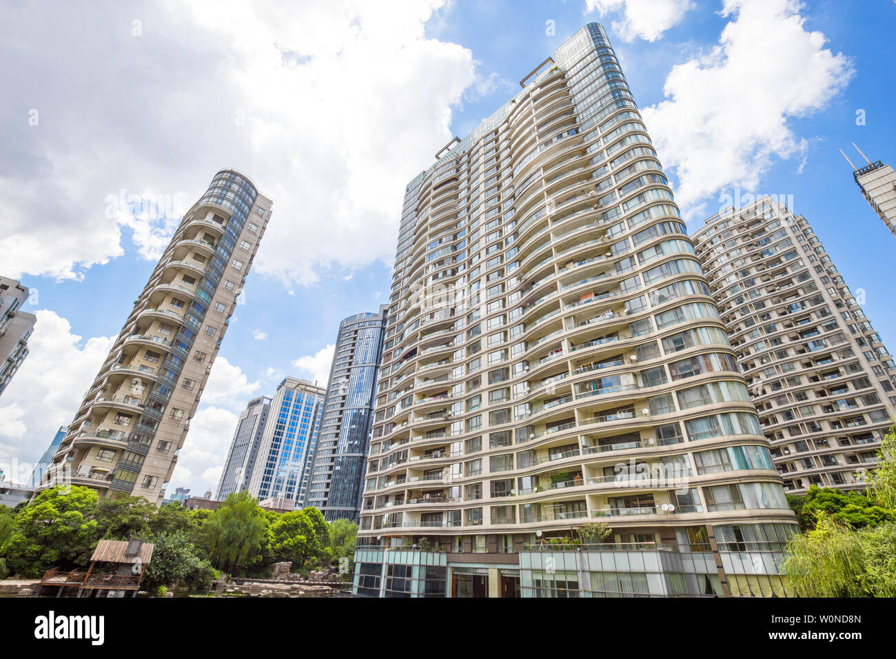 Modern office near water Stock Photo - Alamy