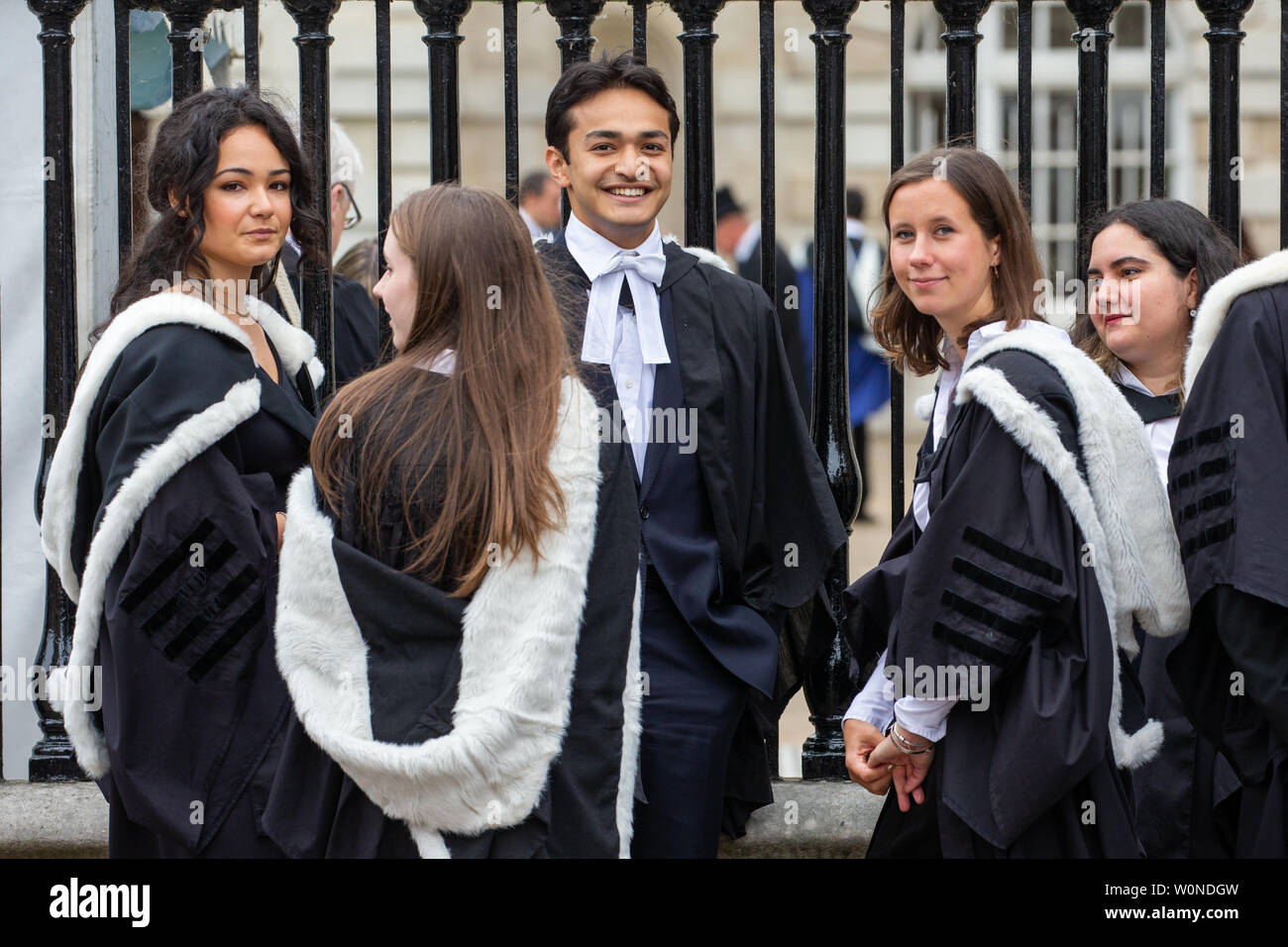 Cambridge University students from St John's College on the first day ...
