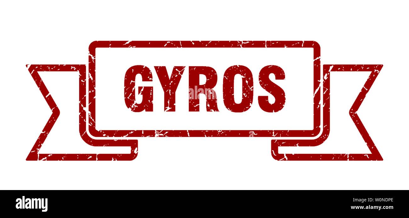 gyros grunge ribbon. gyros sign. gyros banner Stock Vector Image & Art ...