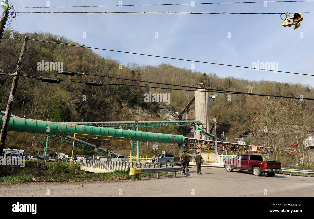 Trucks enter at Performance Coal Company, a subsidiary of Massey Energy ...