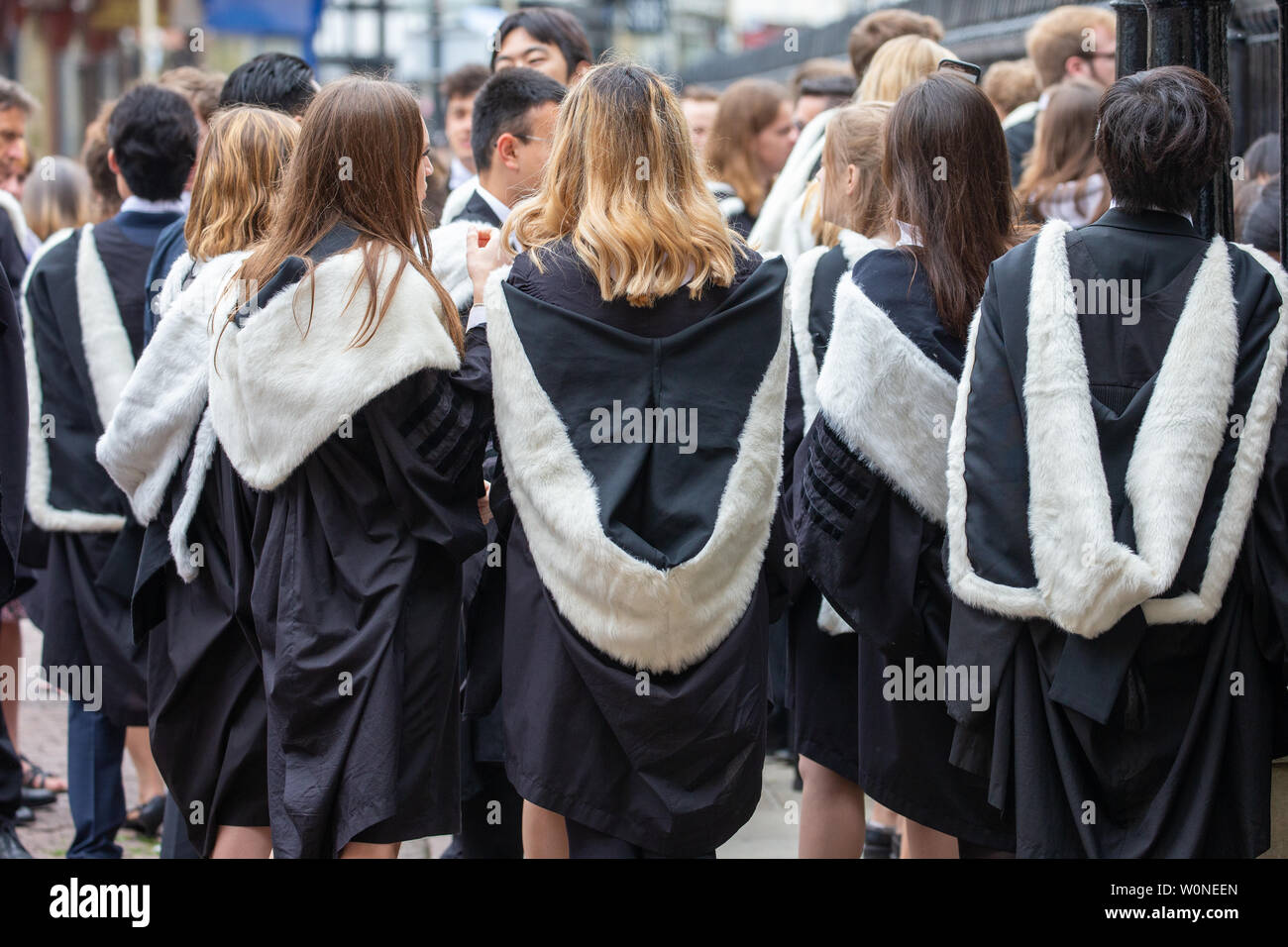 Cambridge University students from St John's College on the first day ...