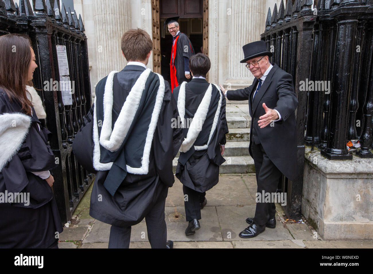 Cambridge University students from St John's College on the first day ...