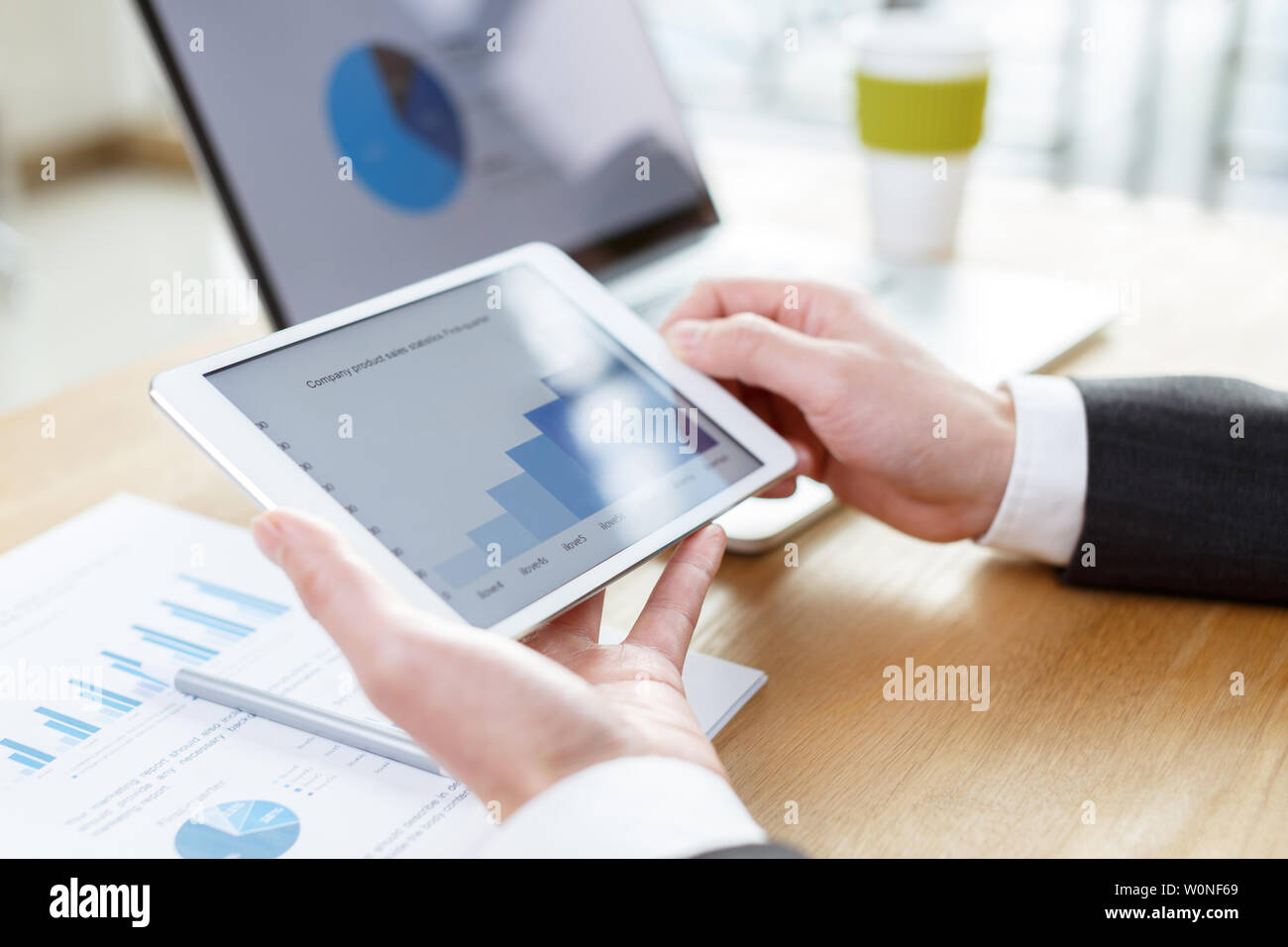Checking financial reports paperwork hi-res stock photography and ...