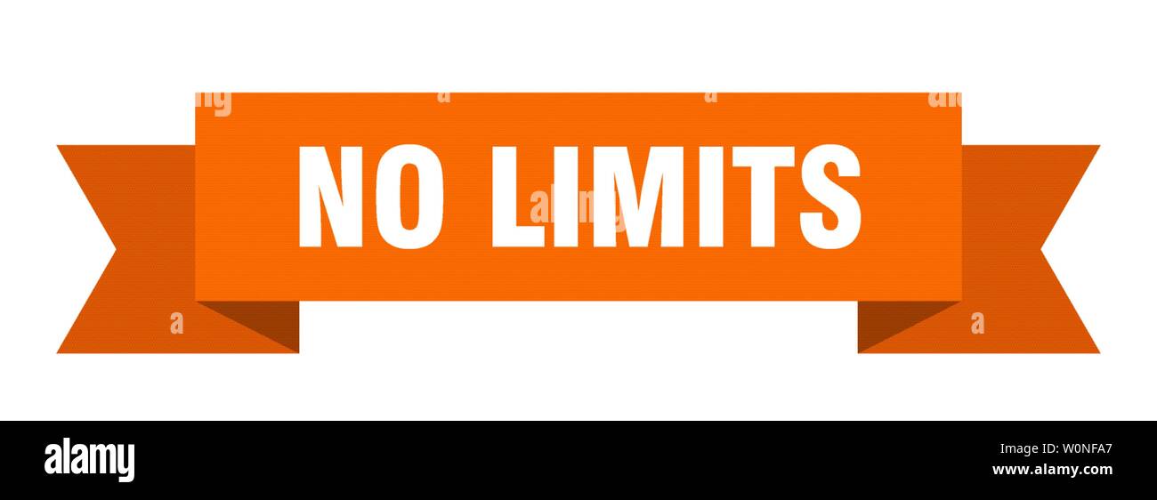 no limits ribbon. no limits isolated sign. no limits banner Stock ...
