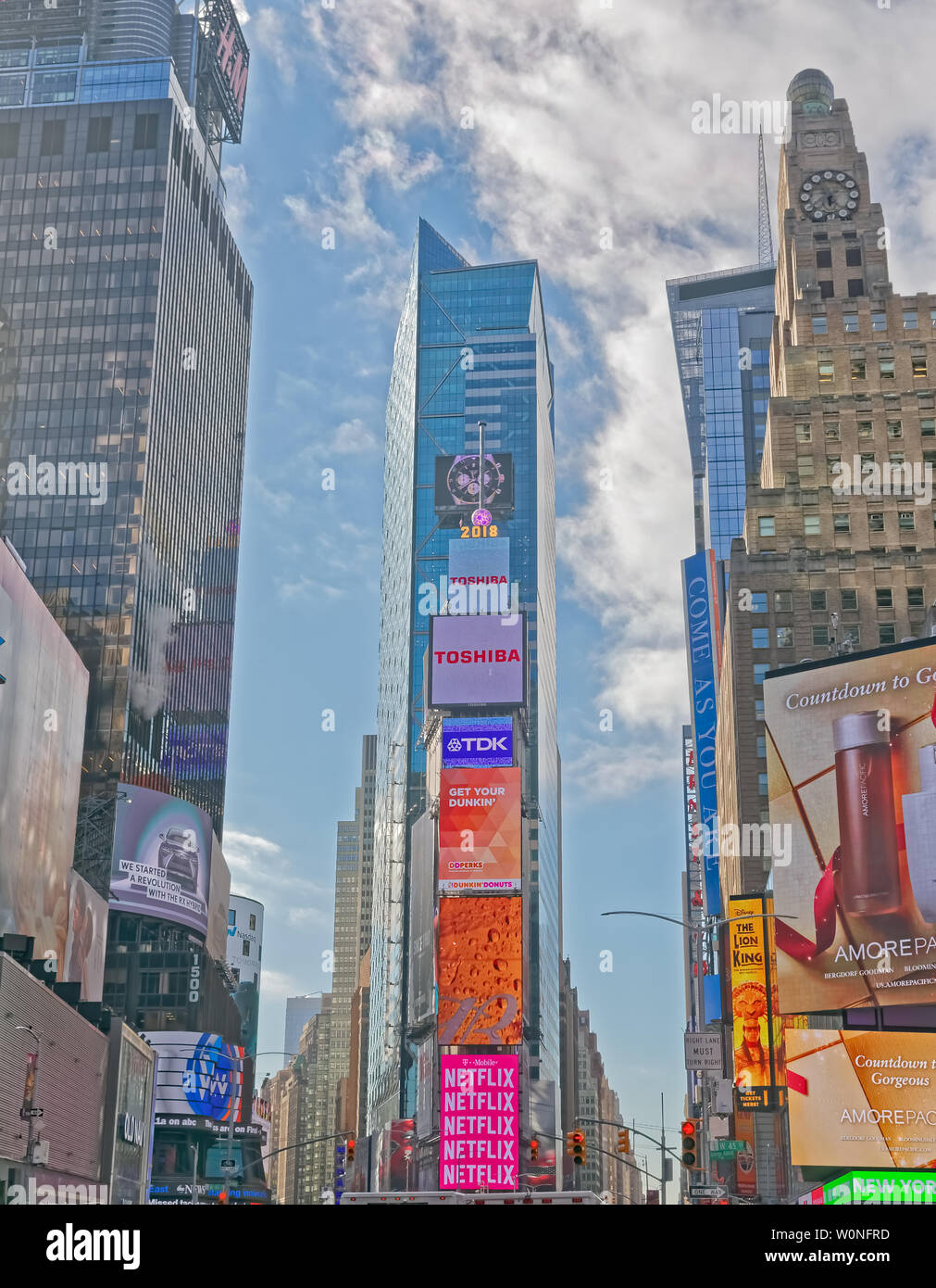 New York Times Square buildings with advertising billboards Stock Photo ...