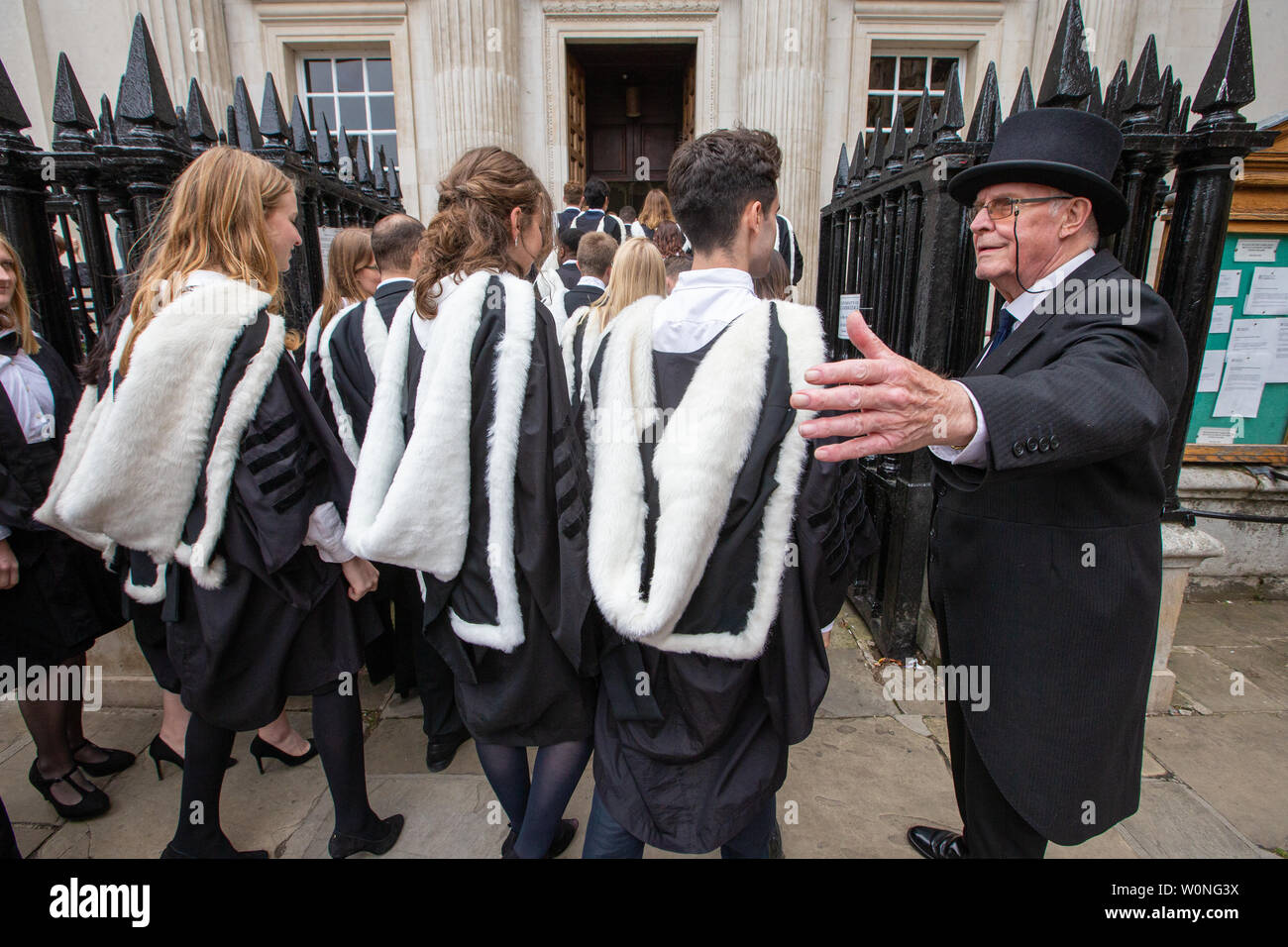 Cambridge University students from St John's College on the first day ...