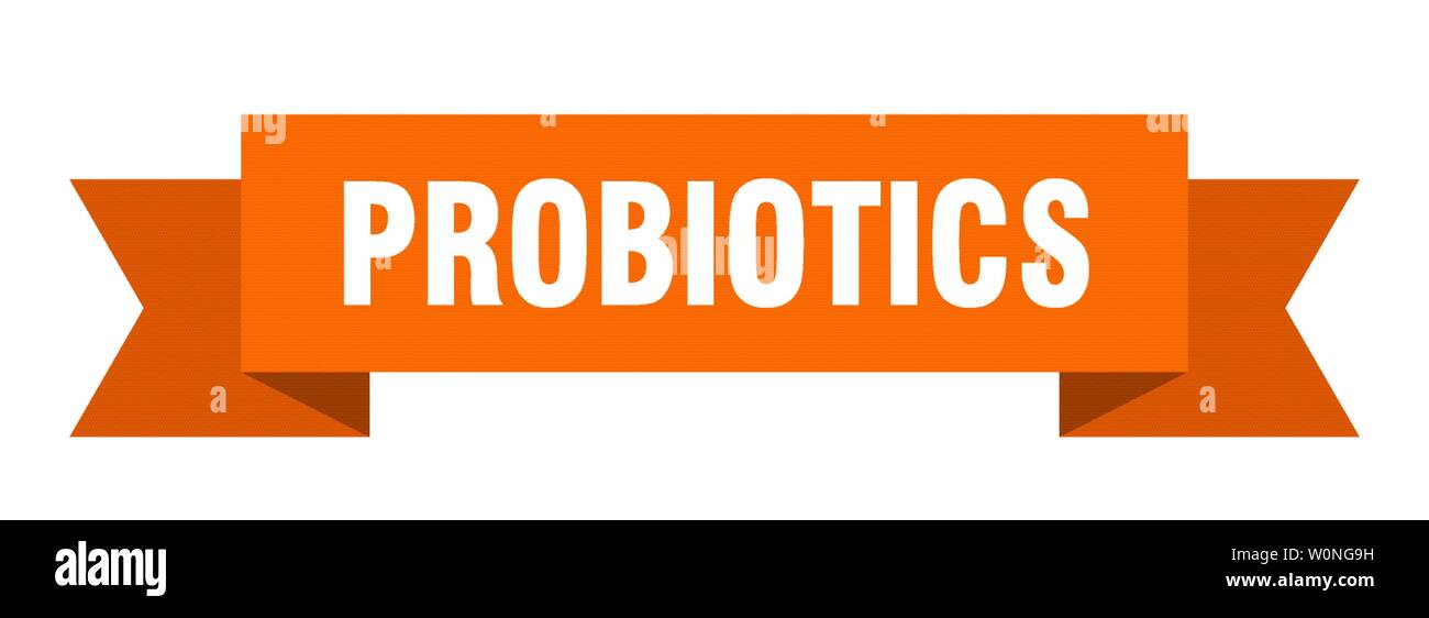 probiotics ribbon. probiotics isolated sign. probiotics banner Stock ...