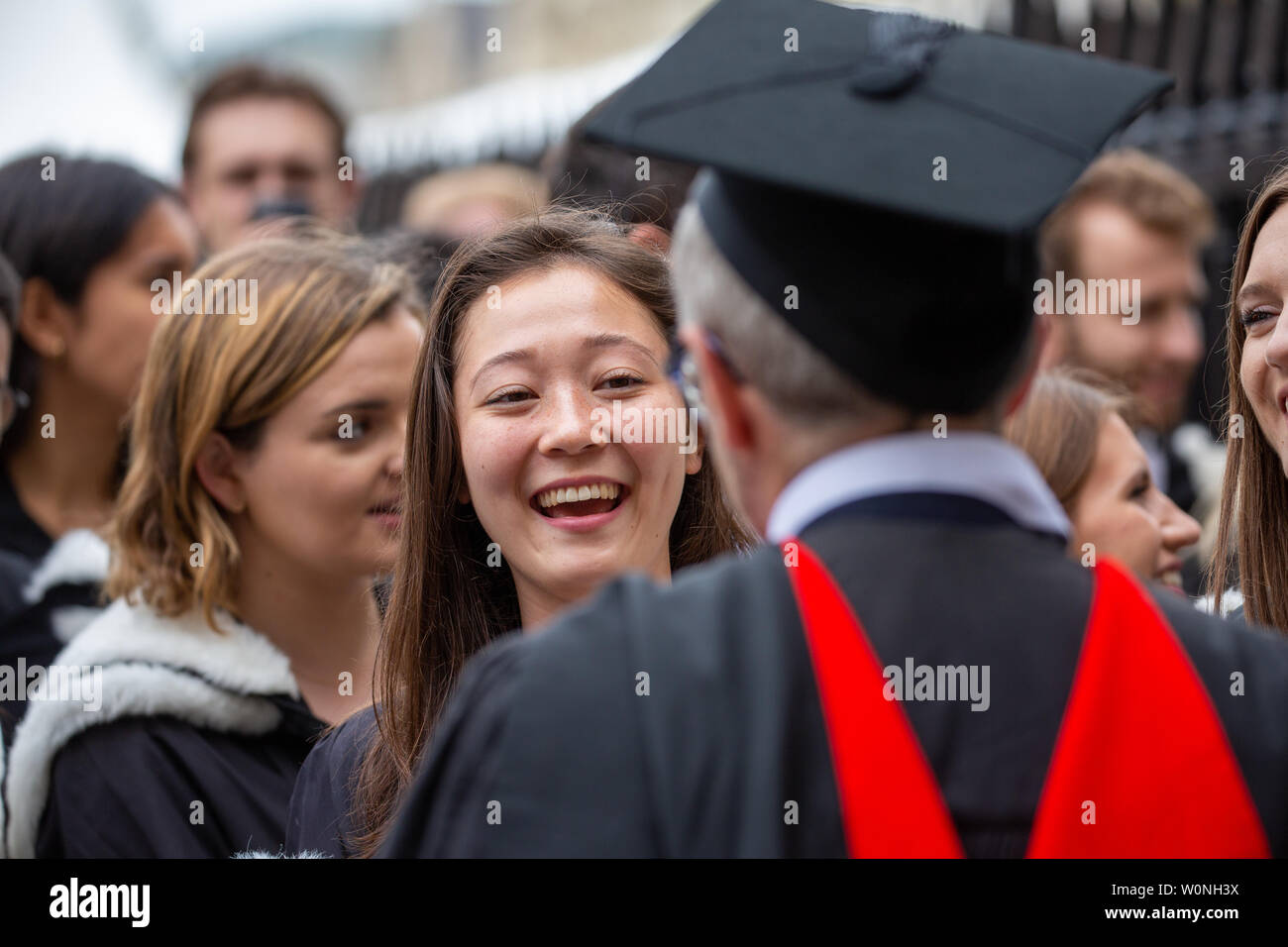 Cambridge University students from St John's College on the first day ...