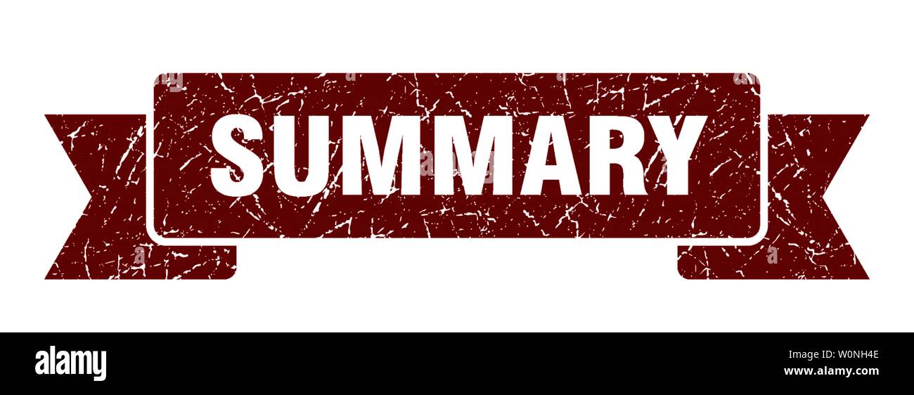 summary grunge ribbon. summary sign. summary banner Stock Vector Image ...