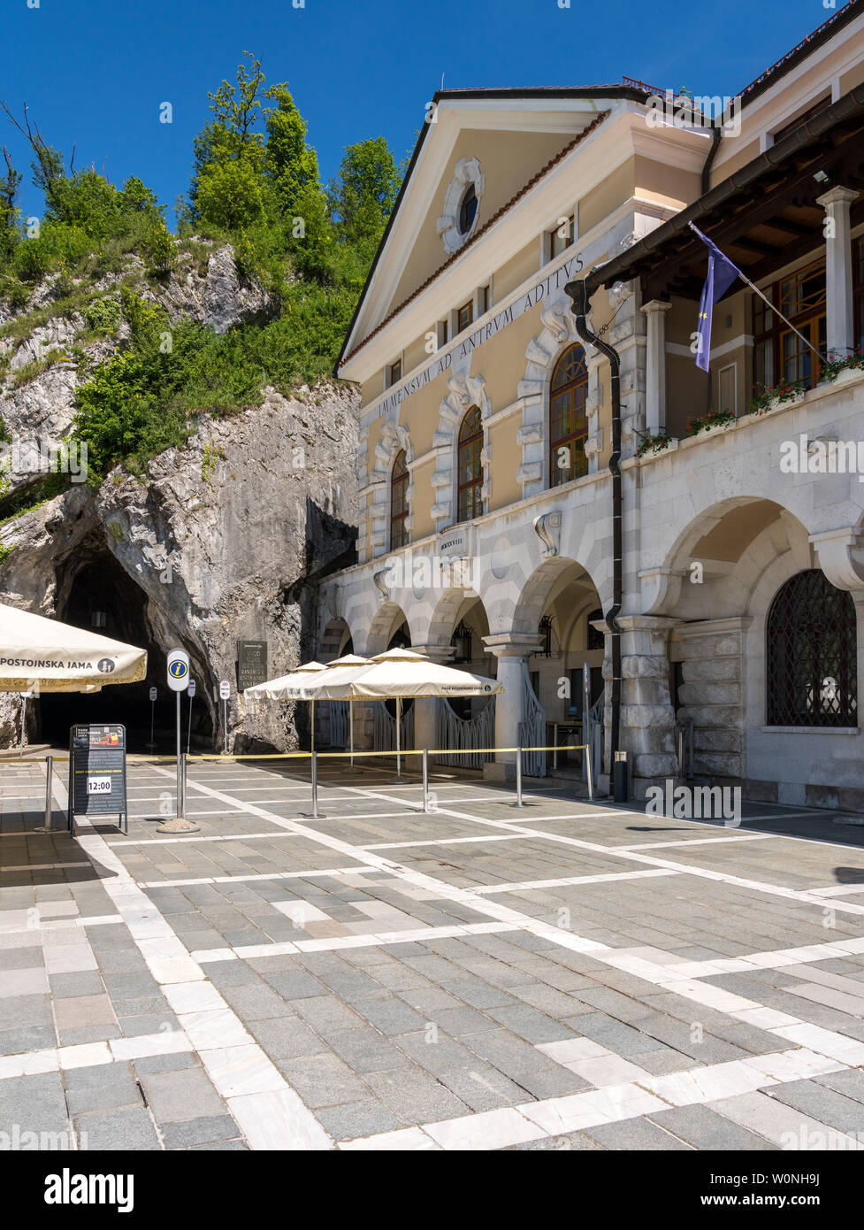 Entrance to Postojna cave system in Slovenia Stock Photo - Alamy