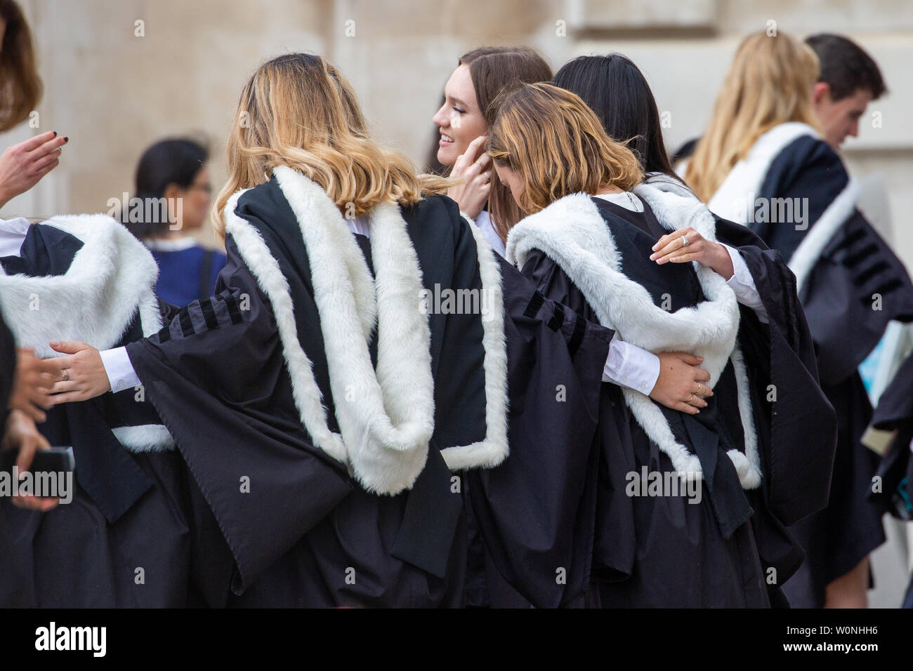 Cambridge University students from St John's College on the first day ...