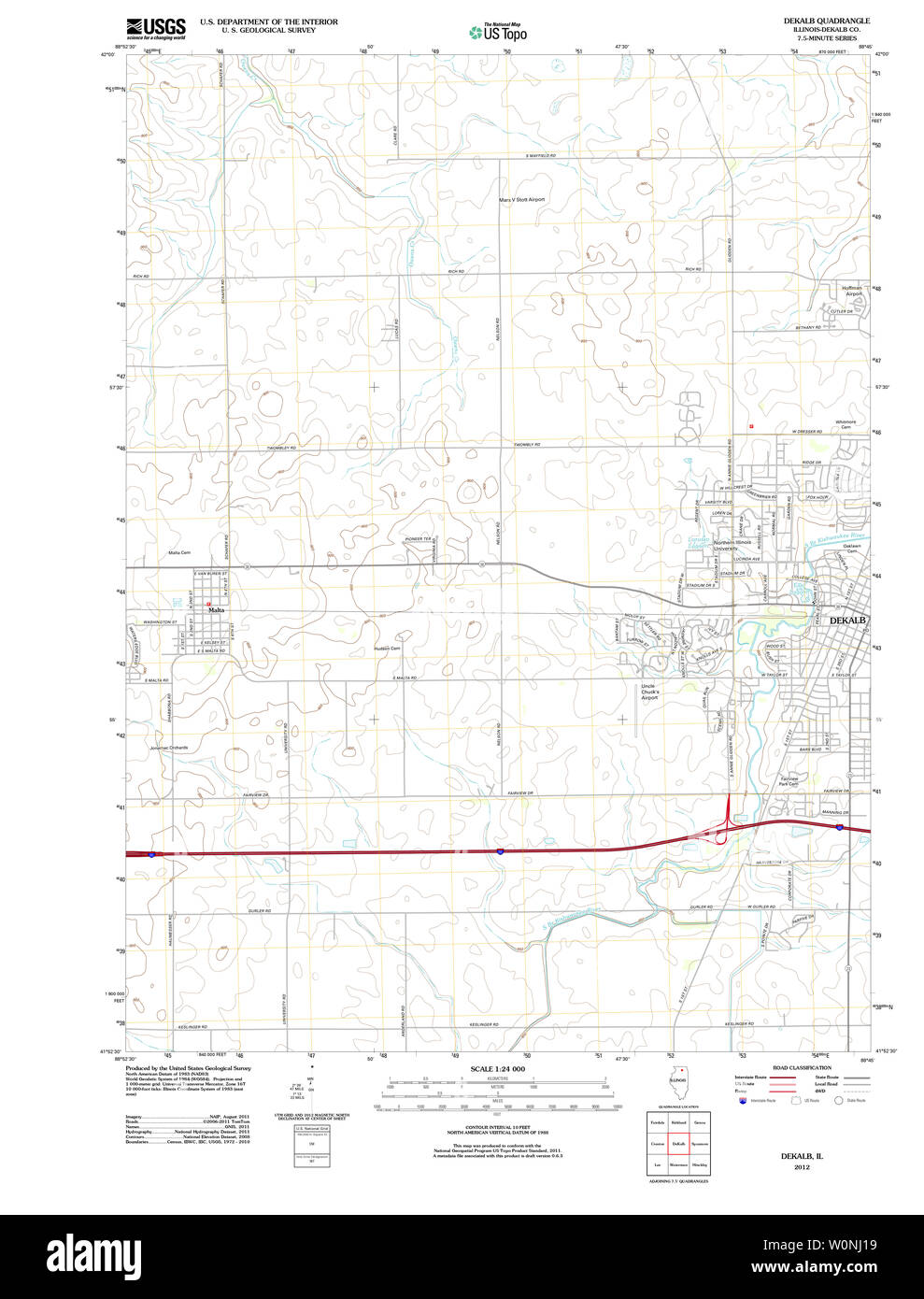 Map of dekalb hi-res stock photography and images - Alamy