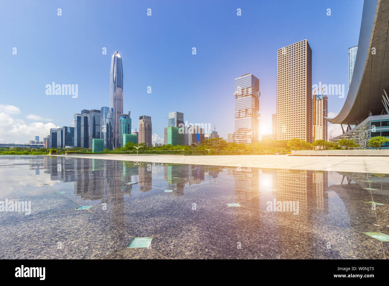 Central skyline and square in Shenzhen Stock Photo - Alamy