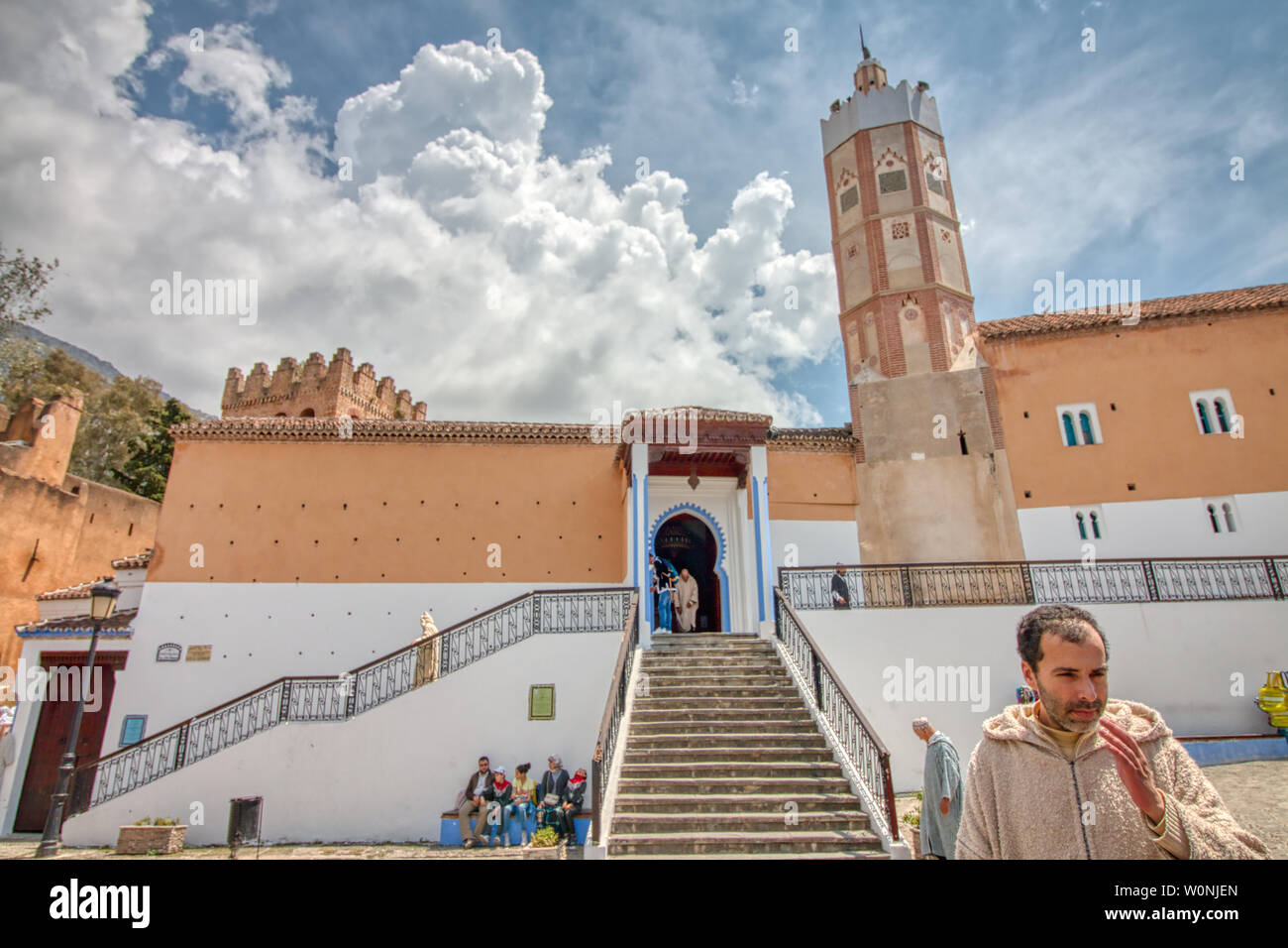 Chefchaouen, Morocco - May 03, 2019: The Great Mosque, located in Outa ...