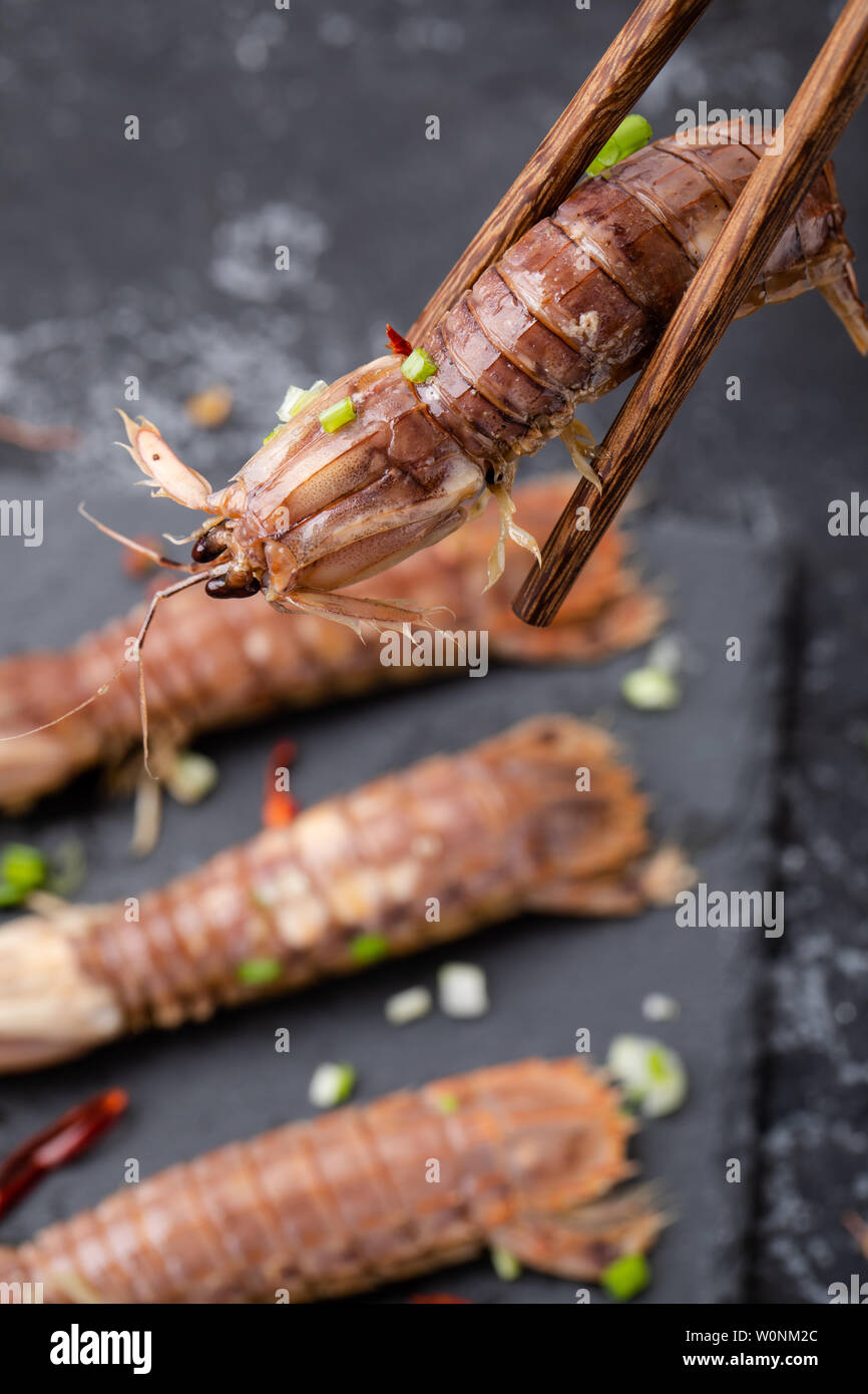Spicy Pippi Shrimp Stock Photo - Alamy