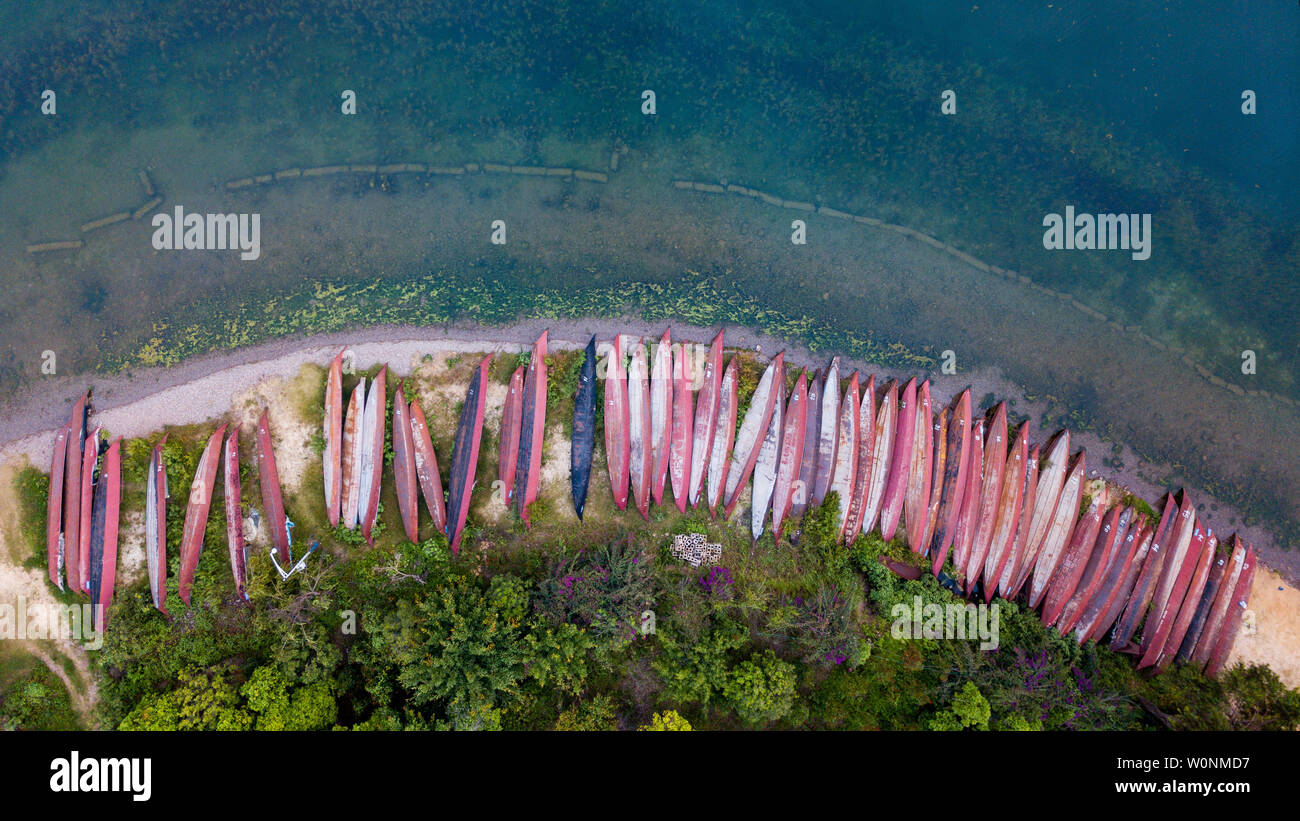 Fuxian Lake - aerial photography Stock Photo - Alamy