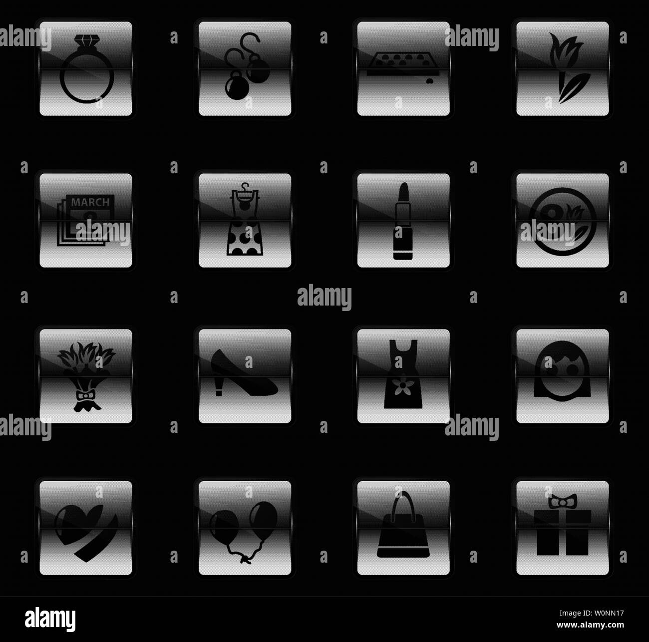 8 march icon set Stock Vector Image & Art - Alamy