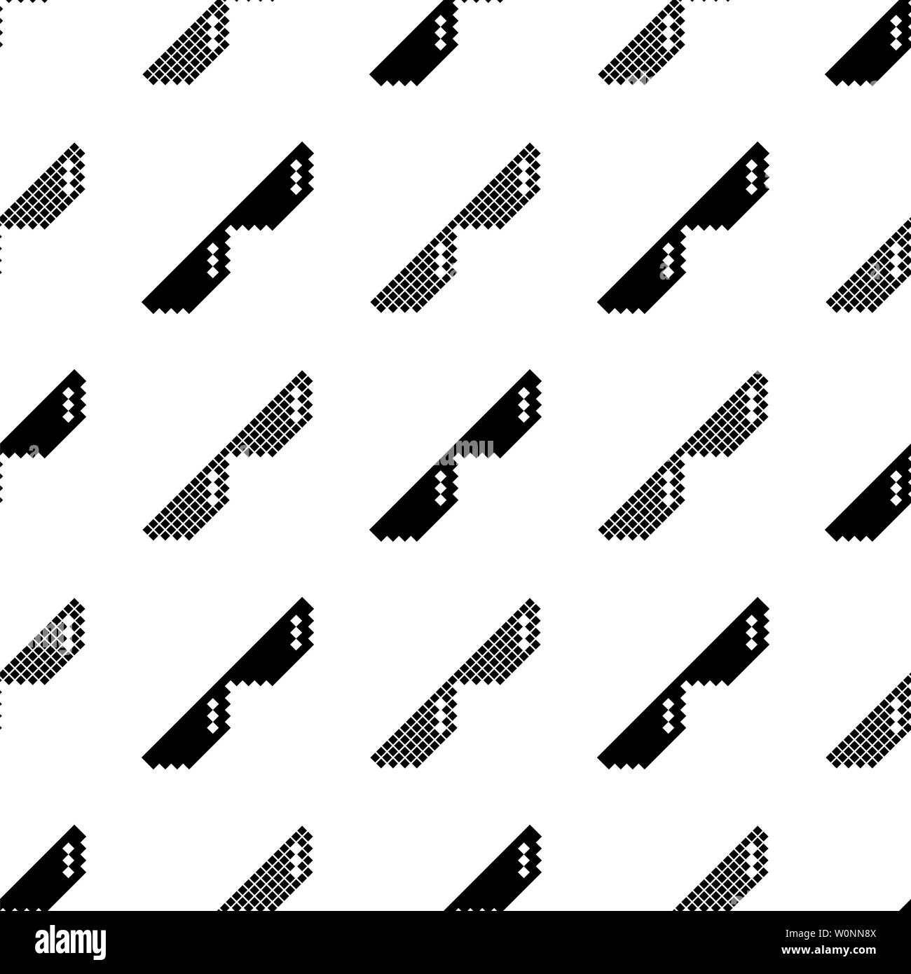 Black Pixel Sunglasses Seamless Pattern Stock Photo - Alamy