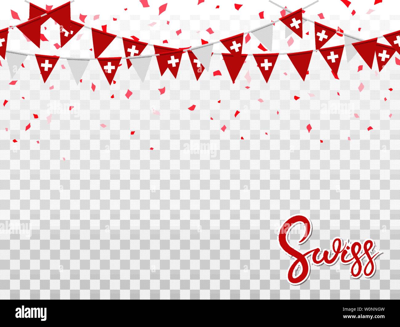 Seamless pattern of Swiss flags, confetti Stock Vector Image & Art - Alamy