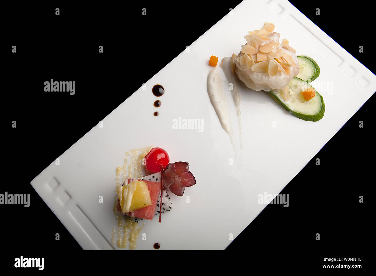 Shrimp fish seafood menu with nourishment and nourishing Canon color ...