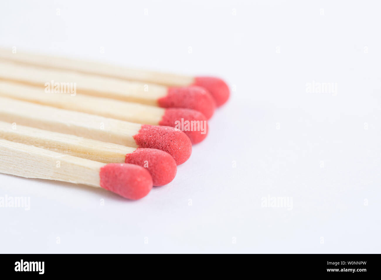 Matches on white background Stock Photo - Alamy