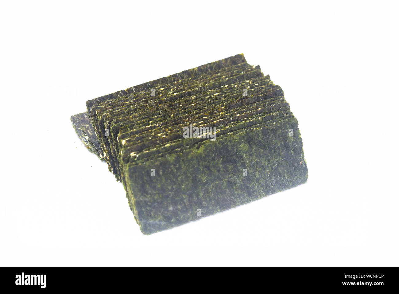 Seaweed on white background Stock Photo - Alamy