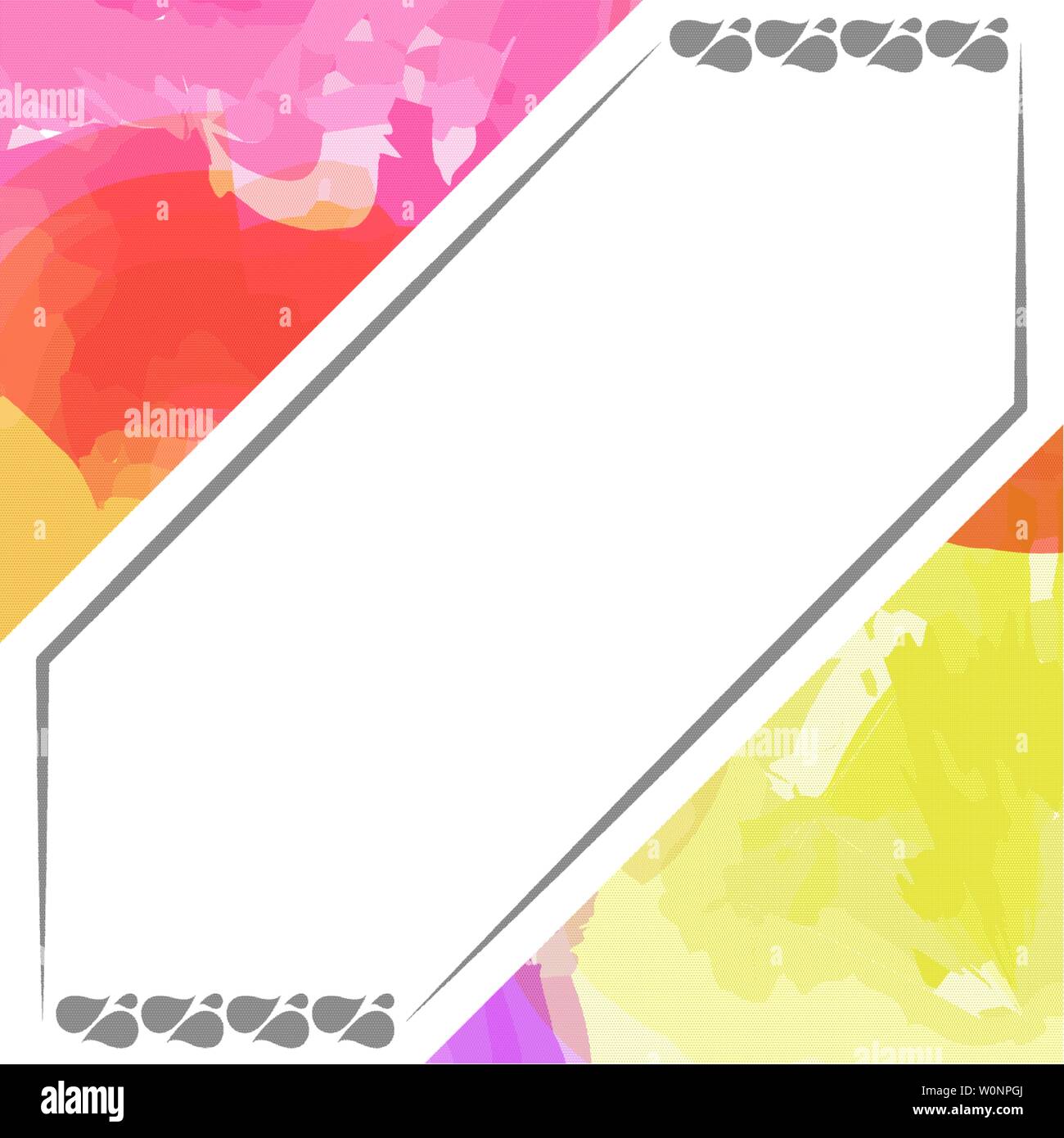 Retro watercolor frame with lorem ipsum text - Vector Stock Vector ...