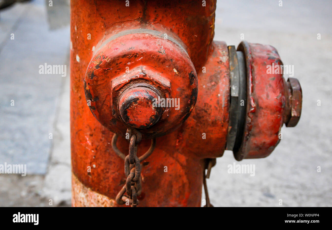 Fire hydrant on the side of the road Stock Photo - Alamy