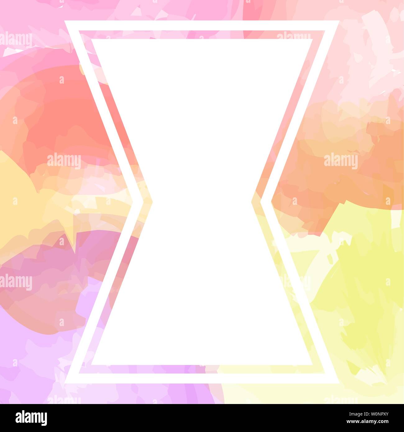 Retro watercolor frame with lorem ipsum text - Vector Stock Vector ...