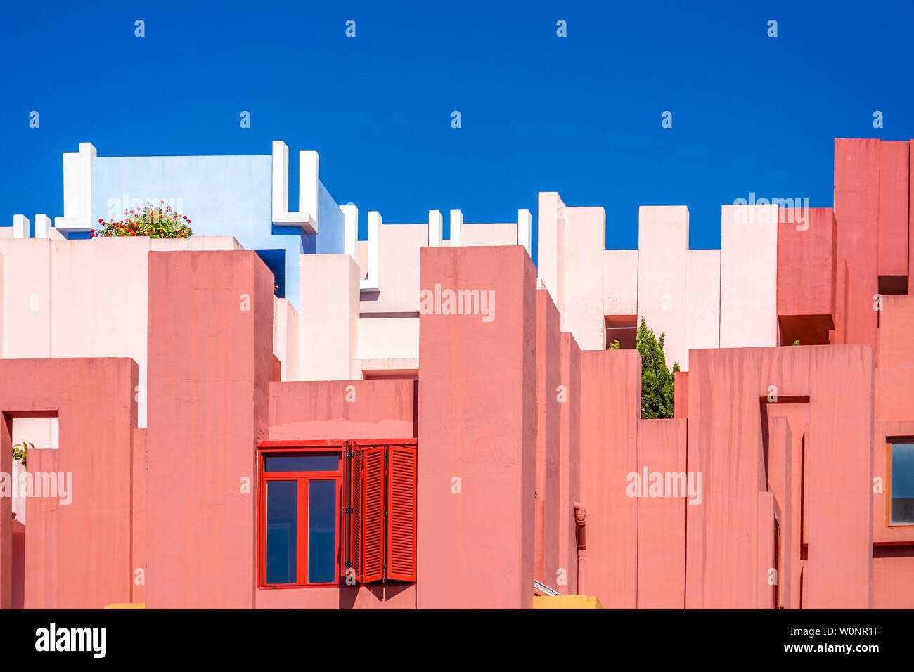 Muralla roja stairs hi-res stock photography and images - Alamy