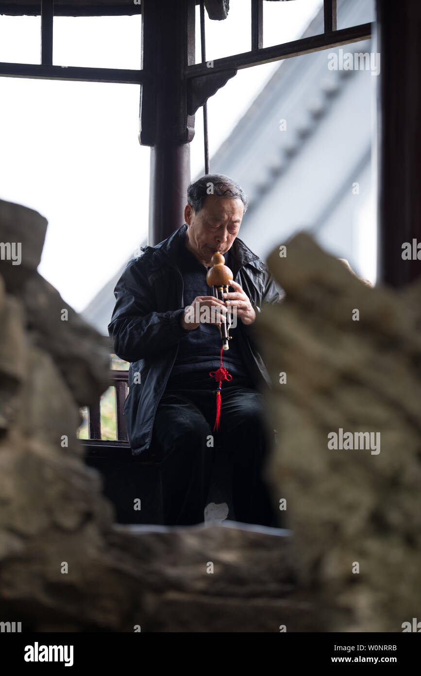 Life, humanities, arts, old people play musical instruments Stock Photo ...