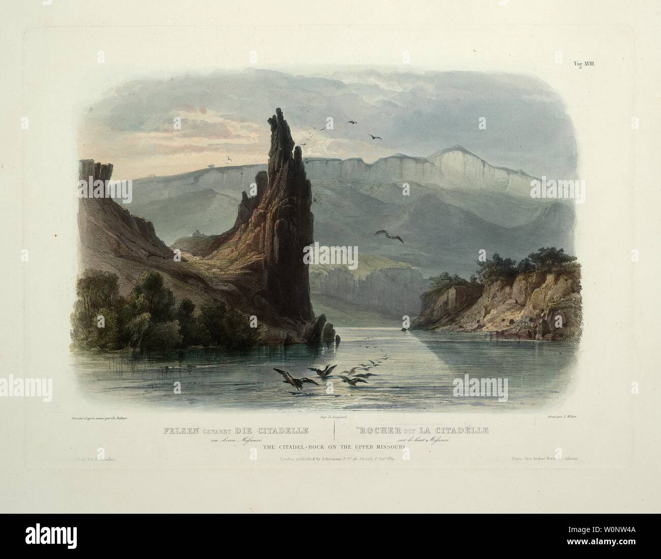 The citadel rock on the upper missouri hi-res stock photography and ...