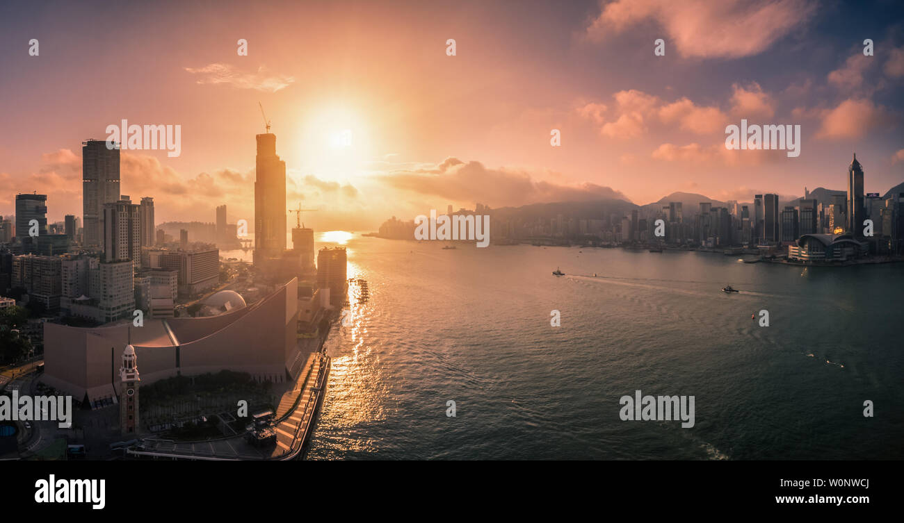 Sunrise in Hong Kong Stock Photo - Alamy