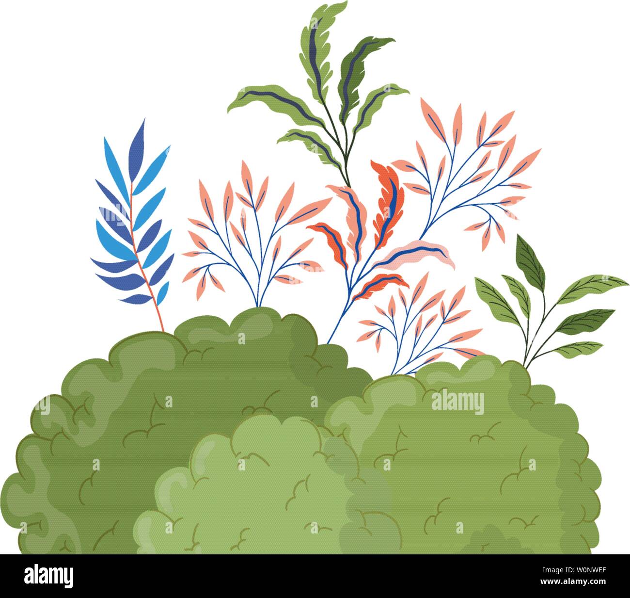 Tall shrubs Stock Vector Images - Alamy