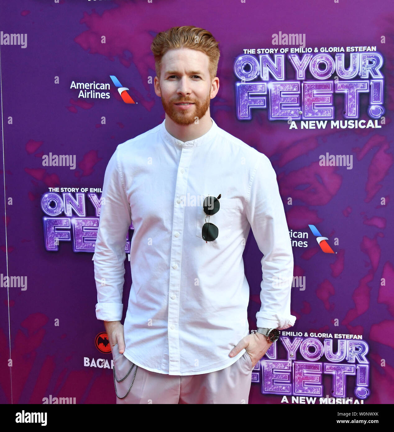London, UK. 27th June, 2019. Neil Jones attends Broadway musical about ...