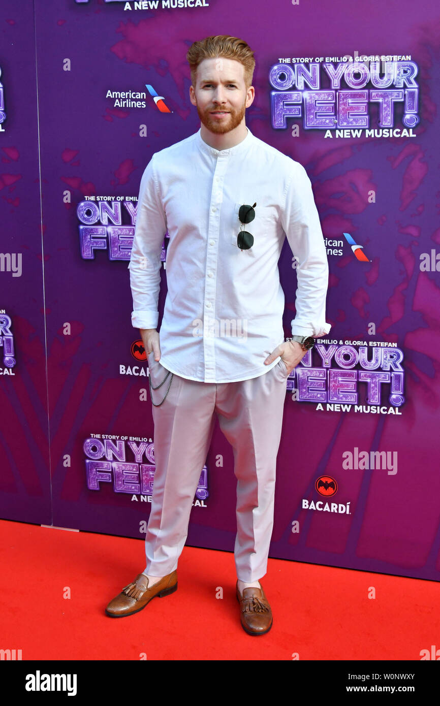 London, UK. 27th June, 2019. Neil Jones attends Broadway musical about ...